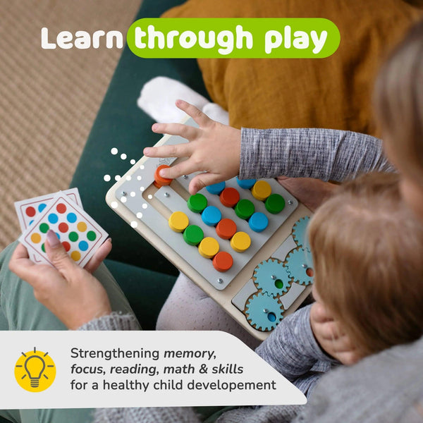 Brain Teaser Sorting Busy Board Wooden Game – KiddieWink - Gifts They ...