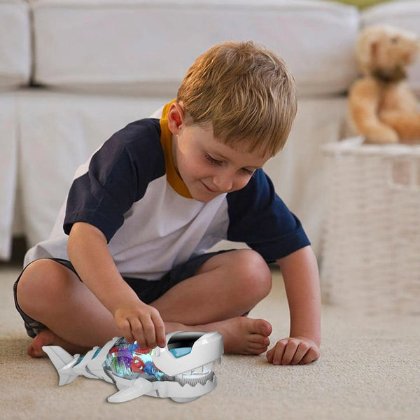 Electric Gear Shark With Light & Music – KiddieWink - Gifts They'll Love